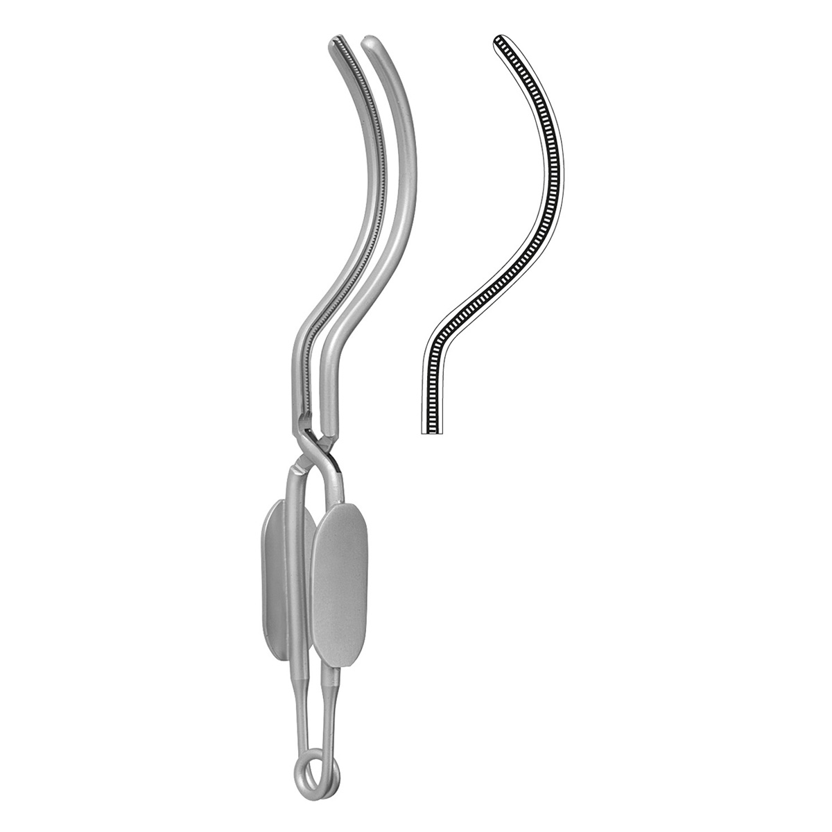 Artery forceps , 1-Bulldog clip, jaw spoon-shaped, closing pressure 250 ...