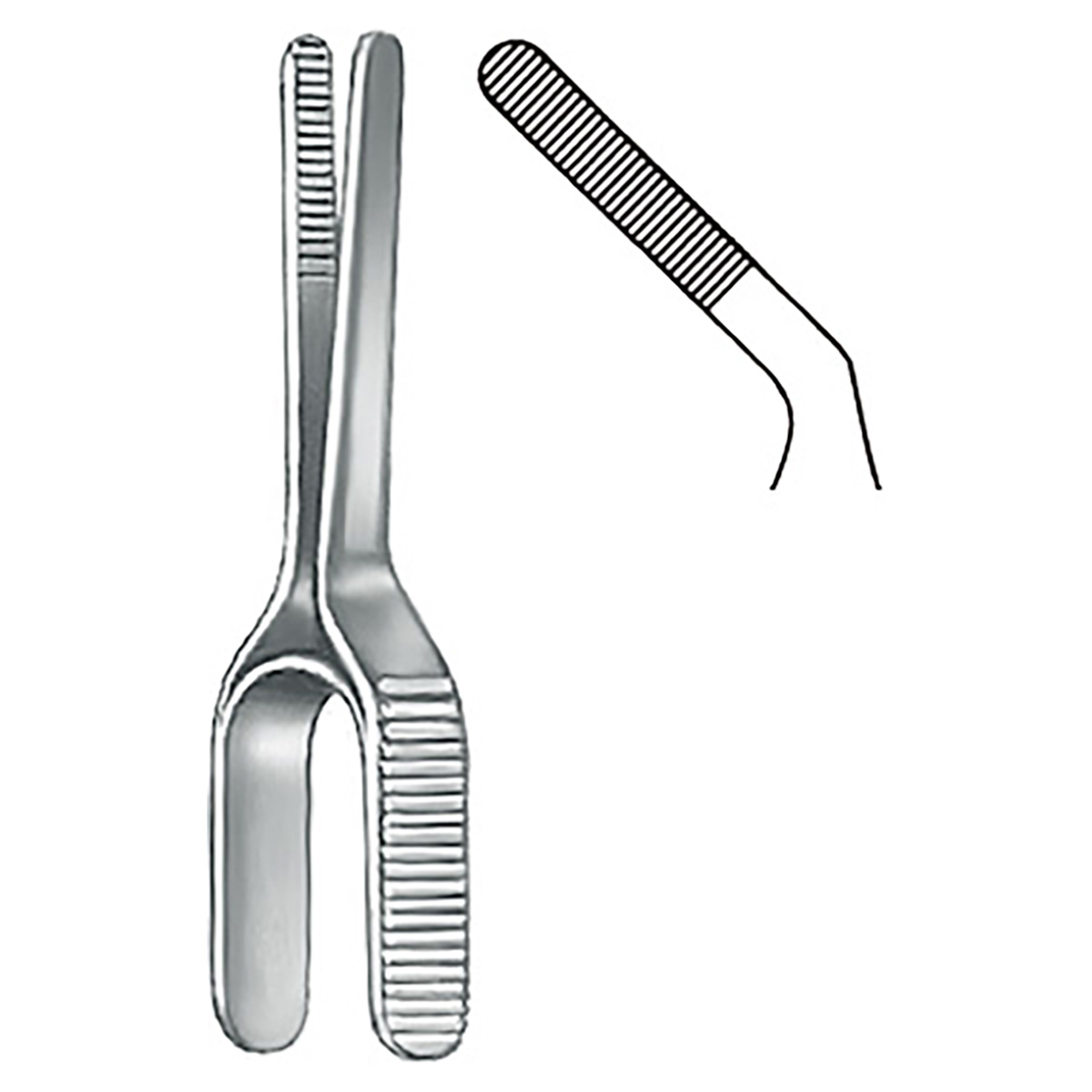 Artery forceps , Bulldog clamp, lightweight, angled - Darleys Surgical