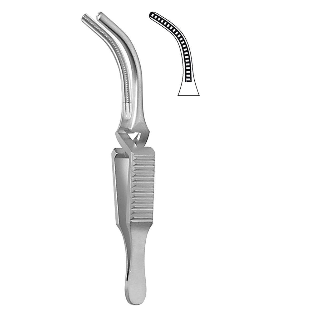Artery forceps , Ti bulldog clamp, atraumatic, curved - Darleys Surgical