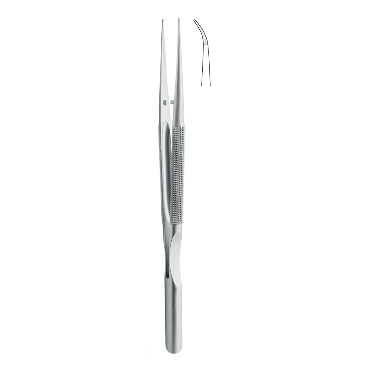 Forceps , Micro forceps, counter balance, curved, 6 x 0.3 mm - Darleys ...