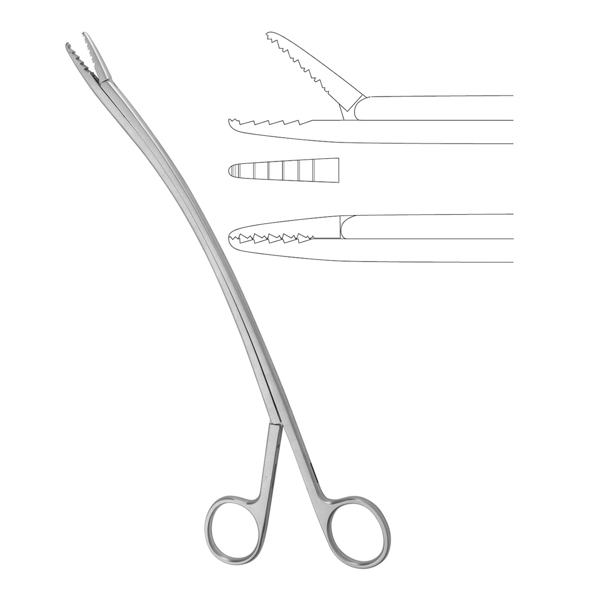 Neurosurgery , Drainage forceps, with lock - Darleys Surgical
