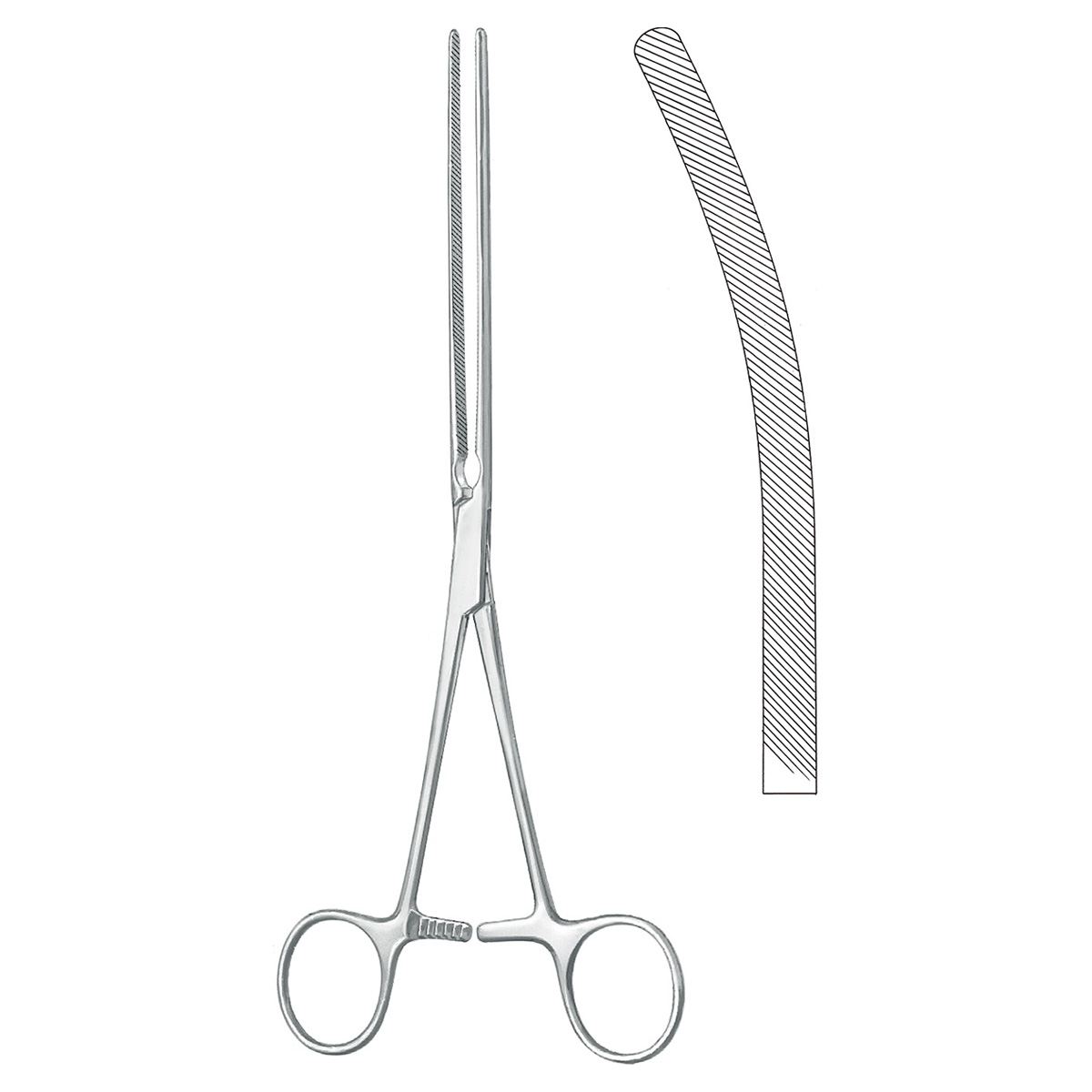Stomach, intestines, rectum , Intestinal clamps, acc. to Doyen, curved ...